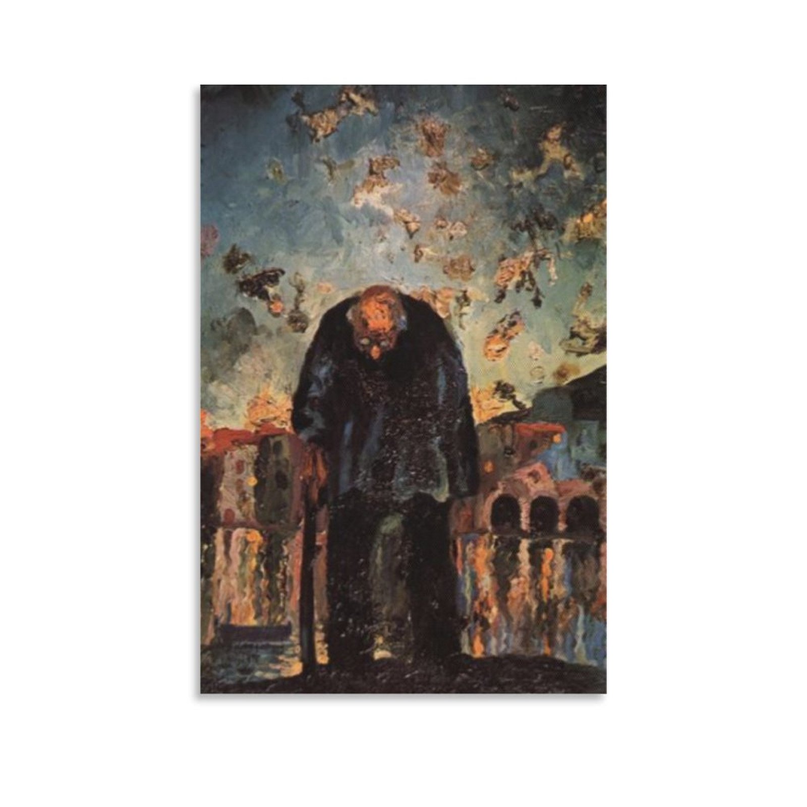 Salvador Dali Print Painting Crepuscular Old Man Room Aesthetic Poster ...