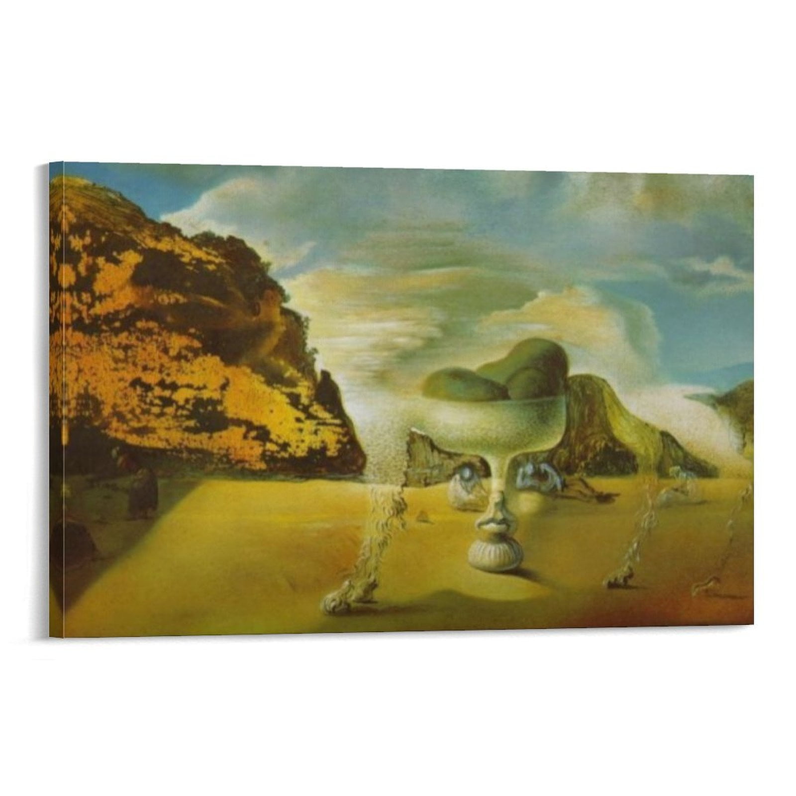 Salvador Dali Print Painting Invisible Afghan with The Apparition on ...