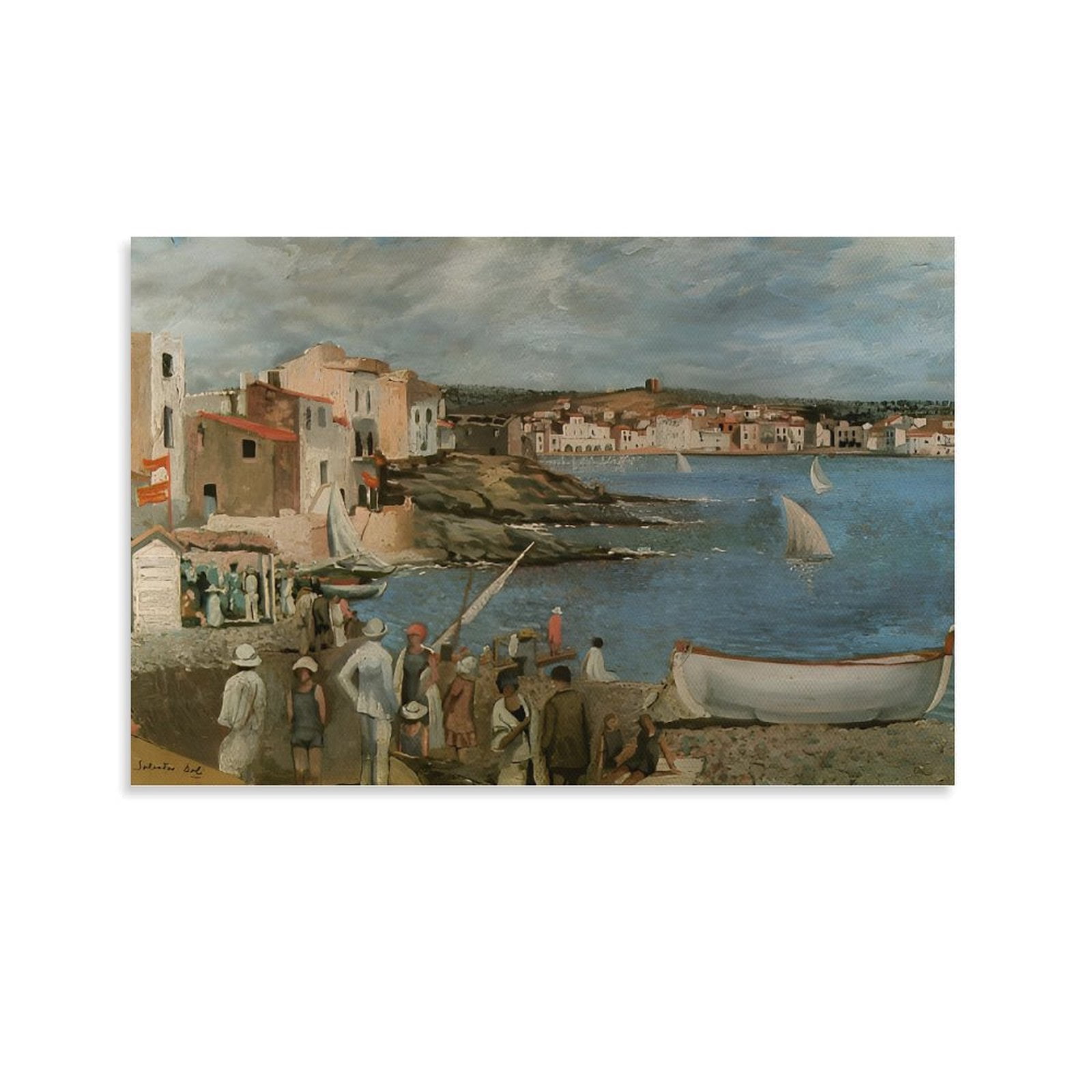 Salvador Dali Print Painting Llaner Beach in Cadaques(96) Canvas Art ...
