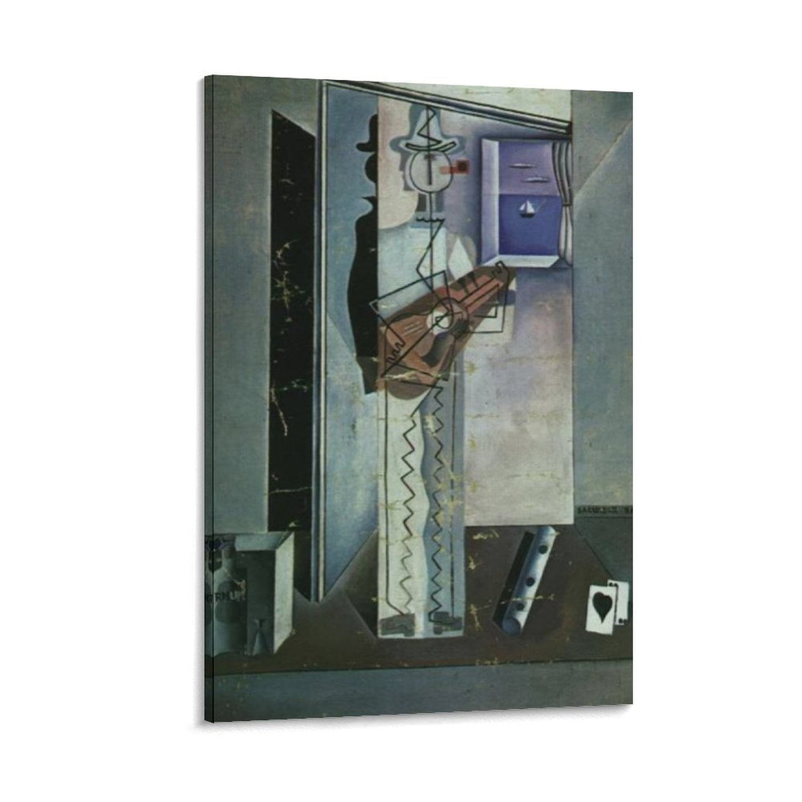 Salvador Dali Print Painting Pierrot Playing The Guitar Poster ...