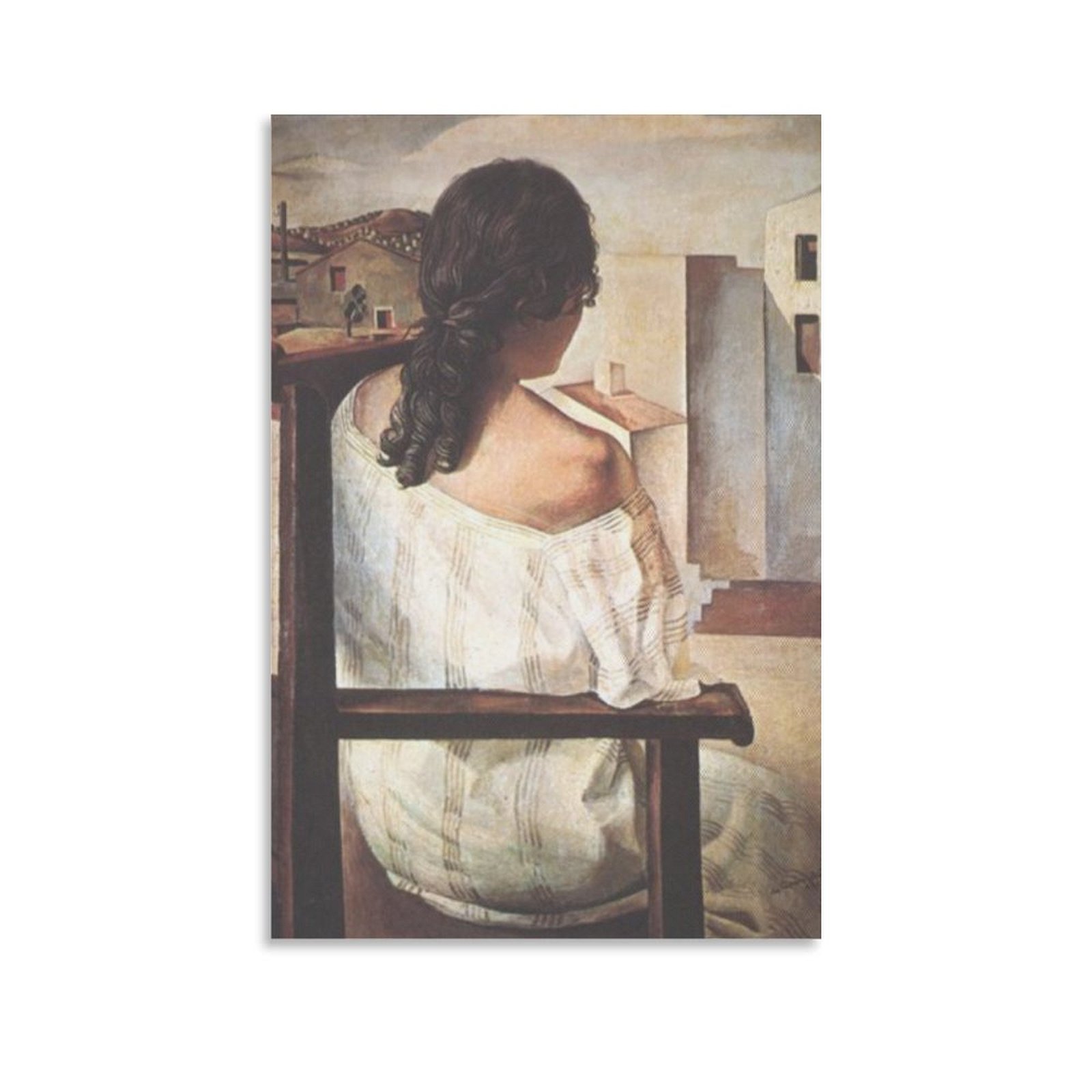 Salvador Dali Print Painting Seated Girl Seen from The Back Print Photo ...