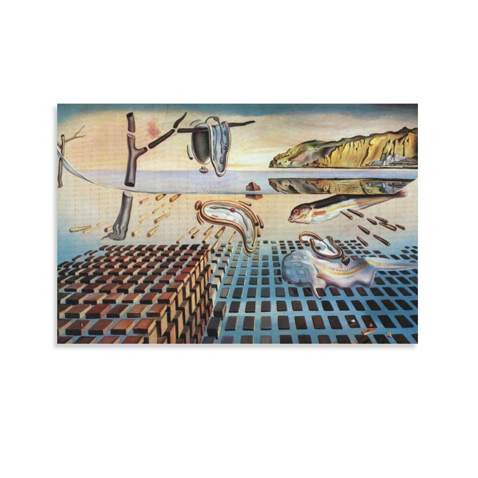 Salvador Dali Print Painting The Disintegration of The Persistence of Memory Print Photo Art ...