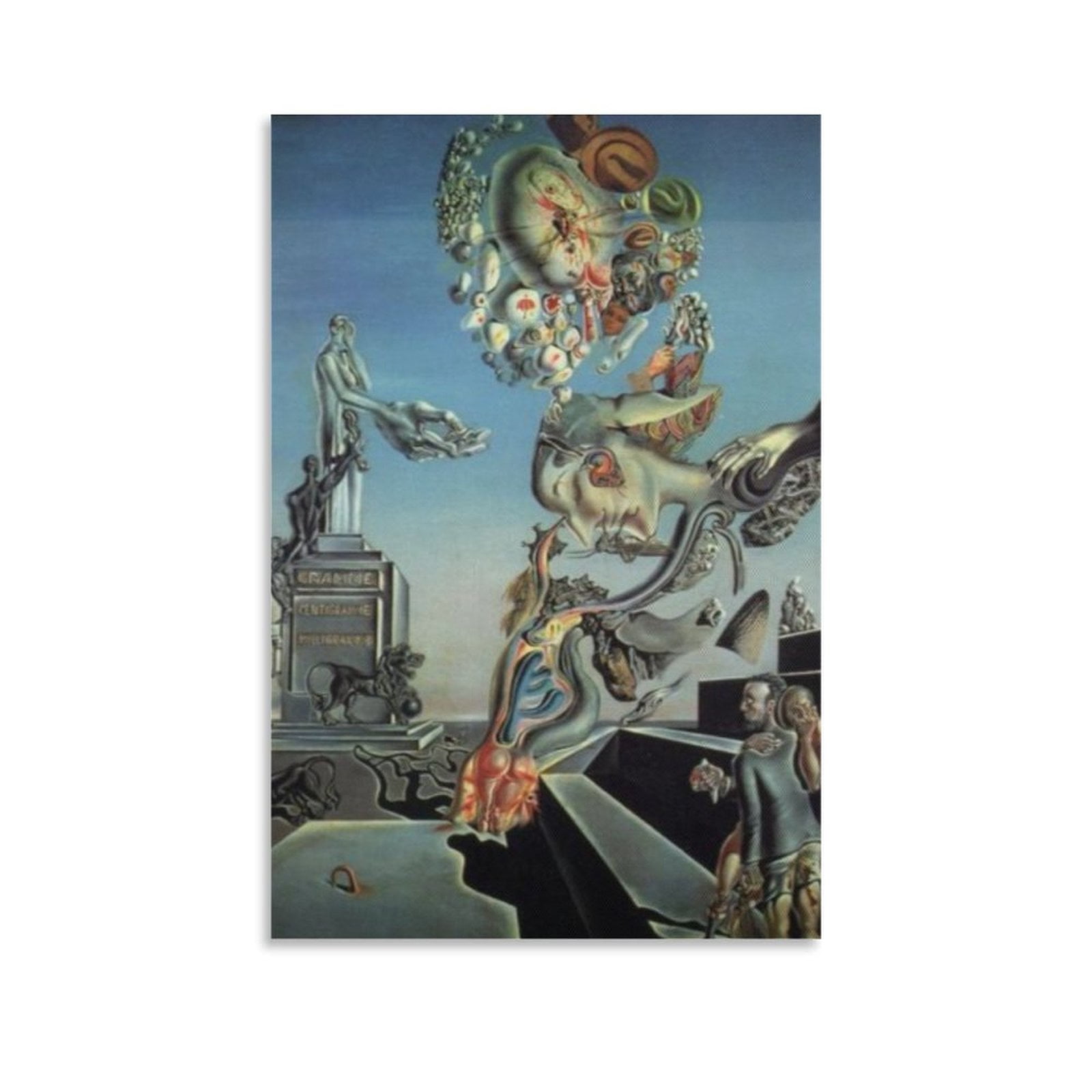 Salvador Dali Print Painting The Lugubrious Game Artworks Canvas Poster Room Aesthetic Wall Art ...