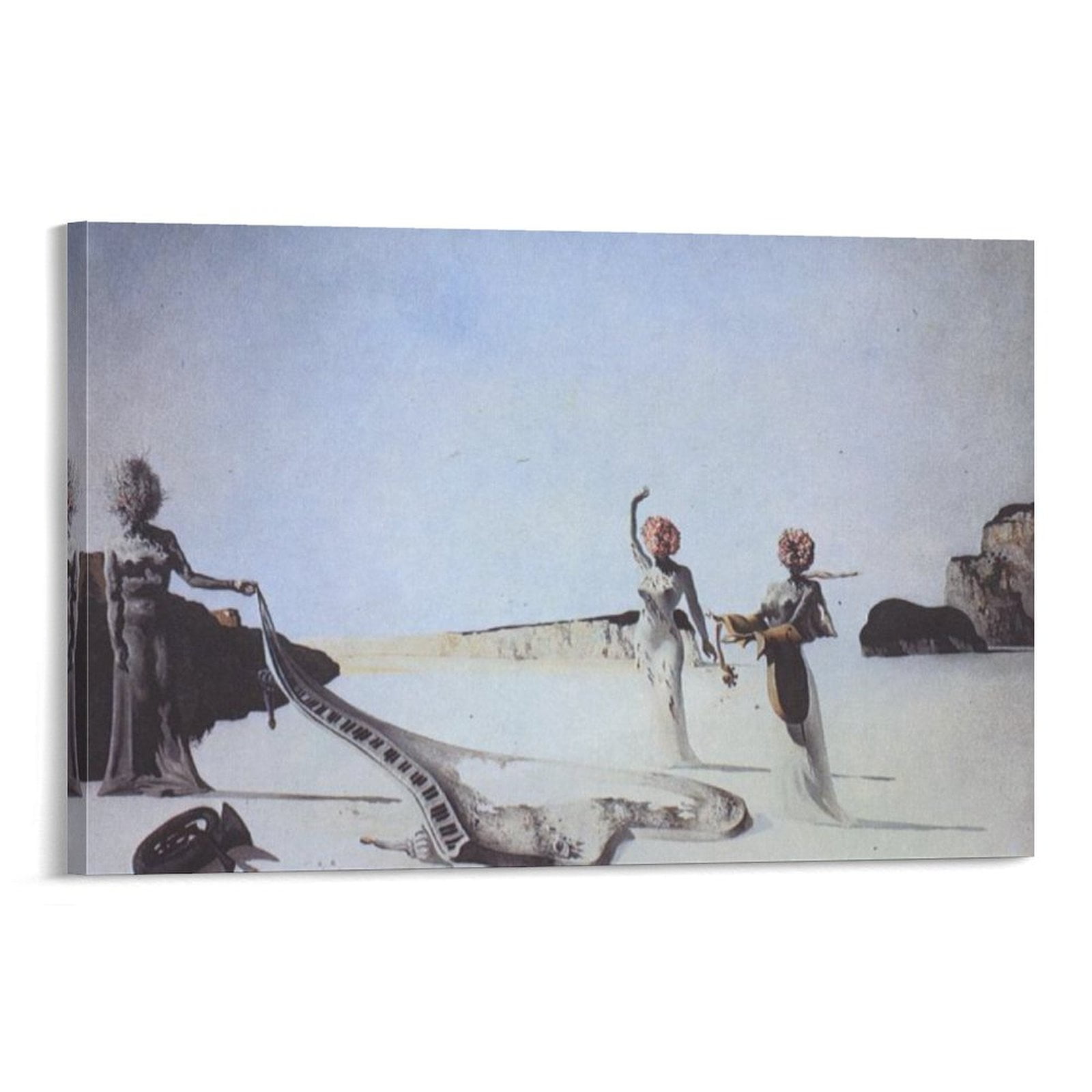 Salvador Dali Print Painting Three Women with Heads of Flowers Canvas ...