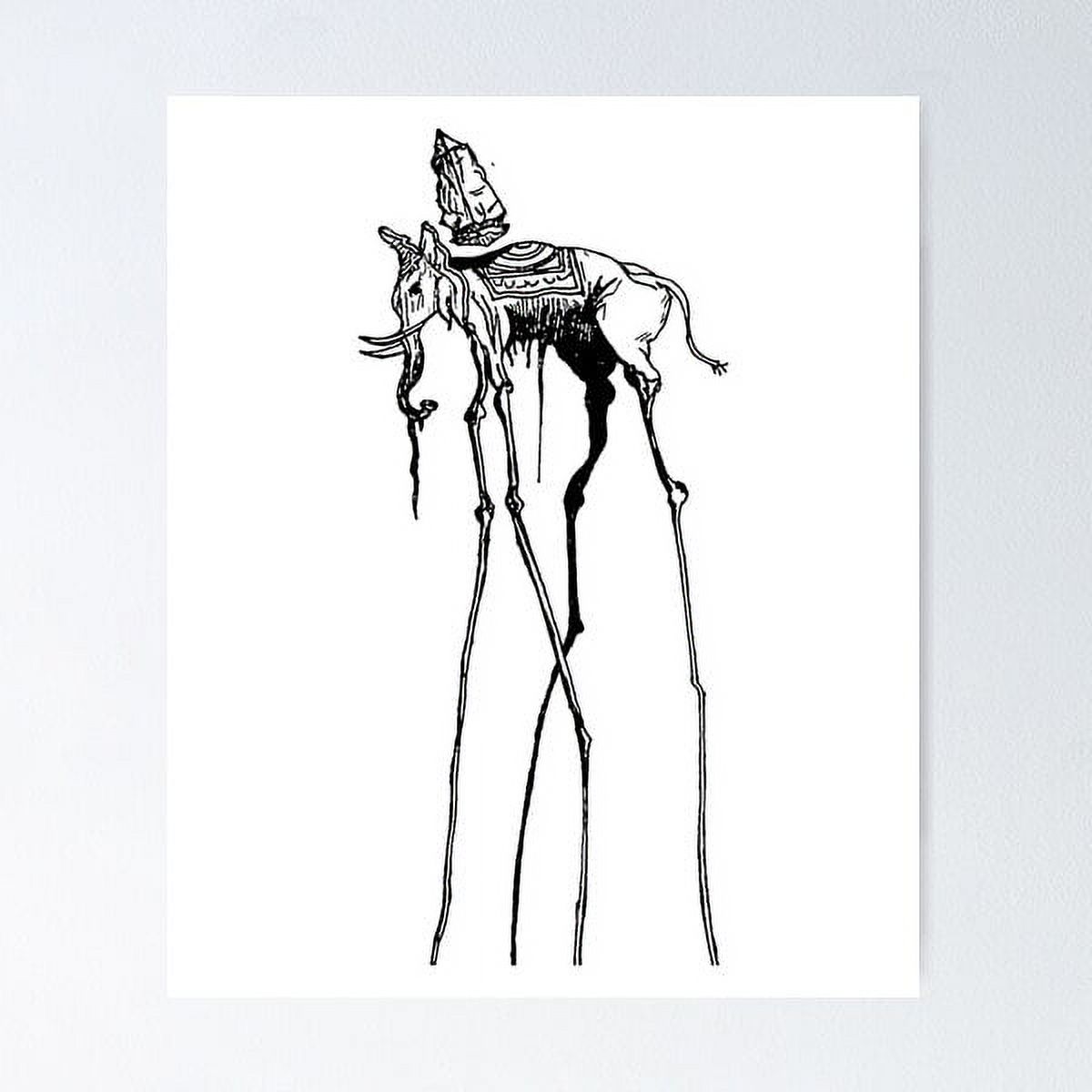Salvador Dali Space Elephant Poster Wall Art, Modern Wall Decor For ...
