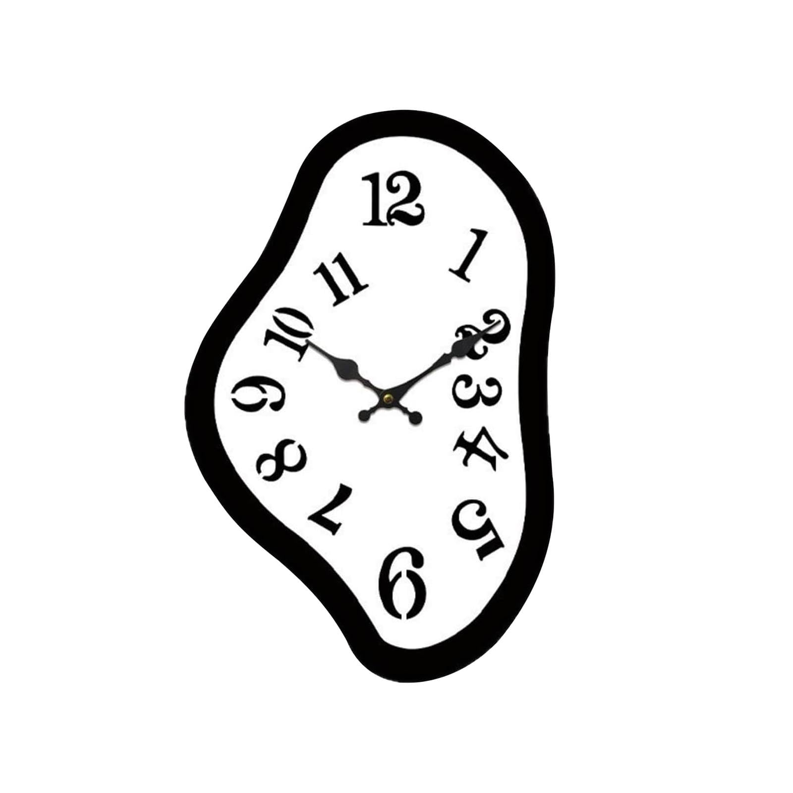Salvador Dali Style Melting Clock - Surrealist Twisted Wall Clock for ...