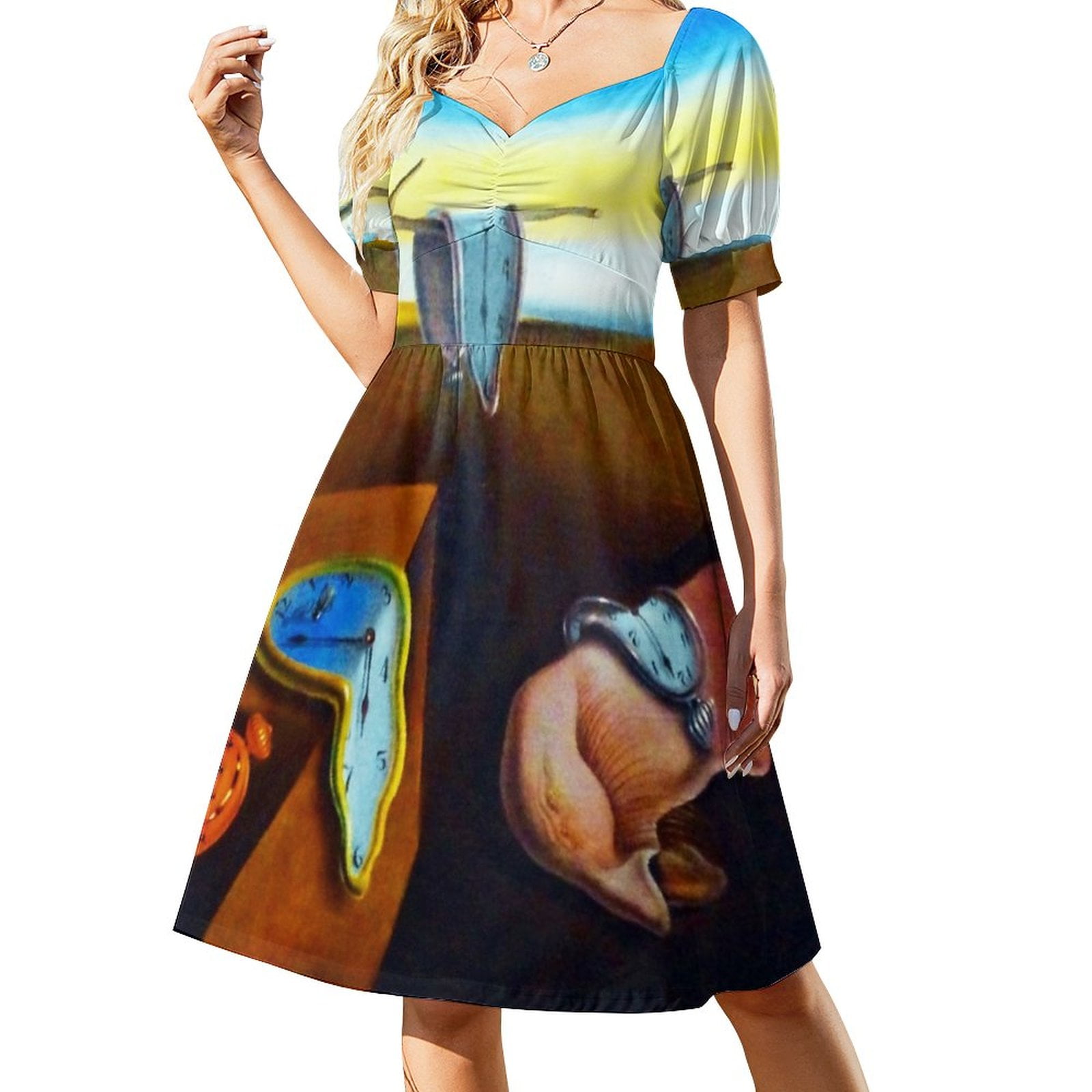 Salvador Dali The Persistce Of Memory Sleeveless wom's dresses luxury ...