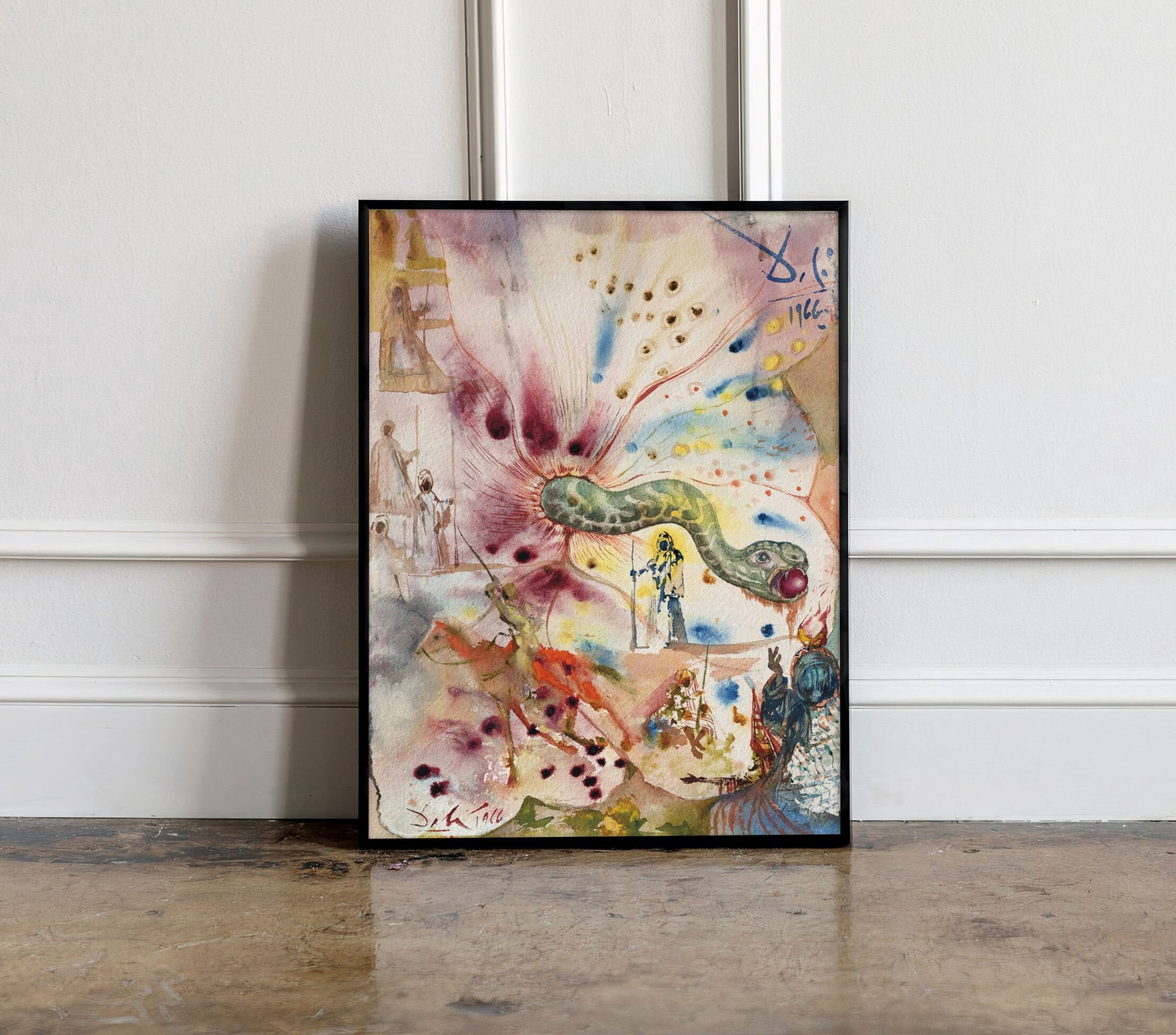 Salvador Dali The Snake And The Apple Print Salvador Dali Poster ...