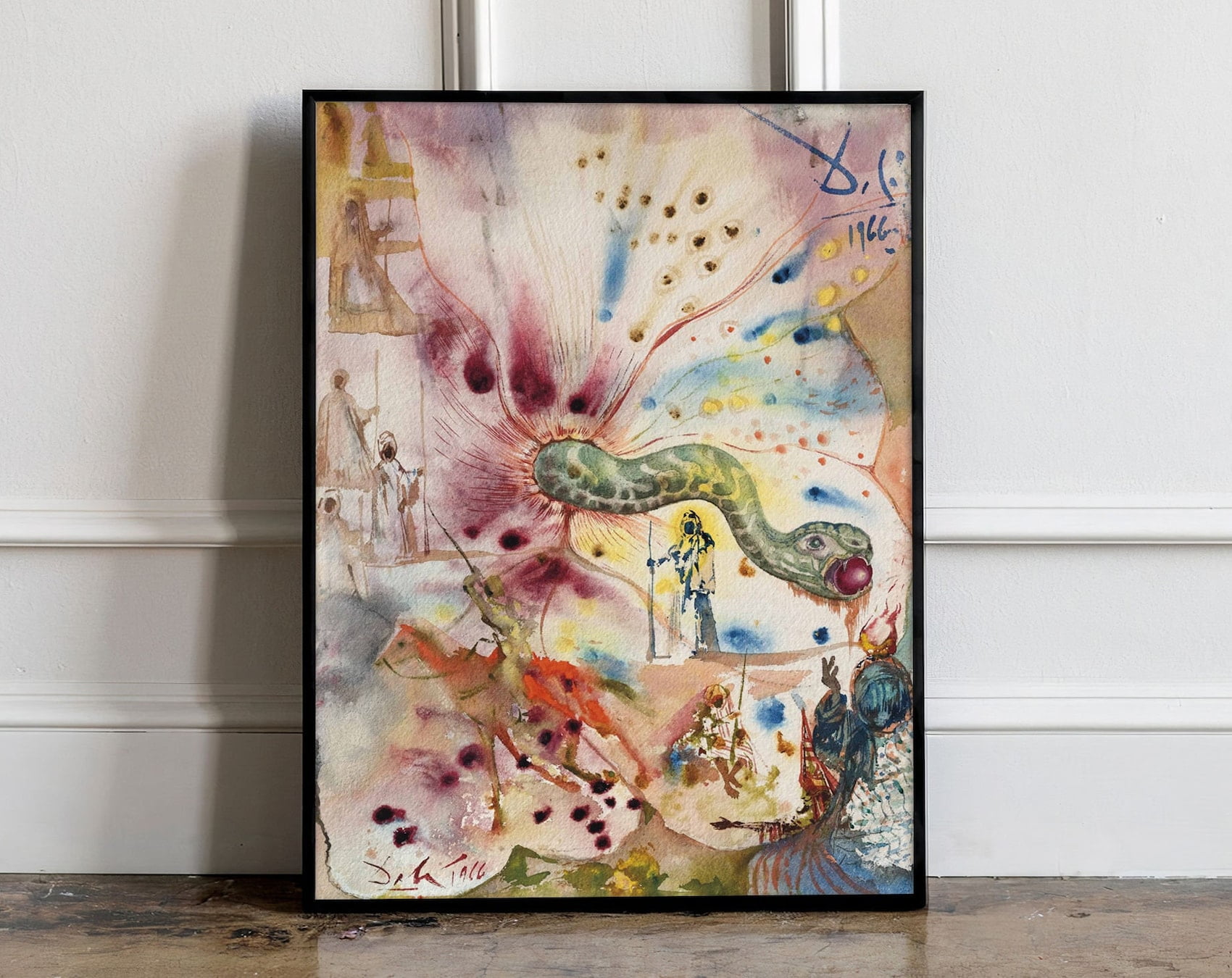 Salvador Dali The Snake and the Print, Salvador Dali Exhibition Poster ...