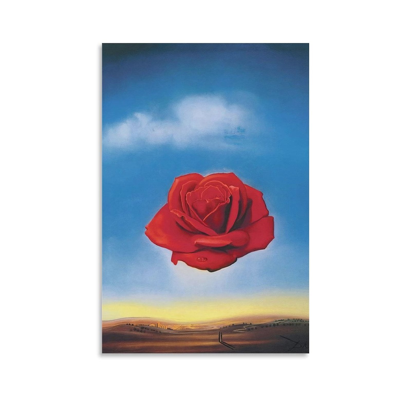 Salvador Dali Wall Art Prints 《Red Meditative Rose》 Poster Poster Cool ...