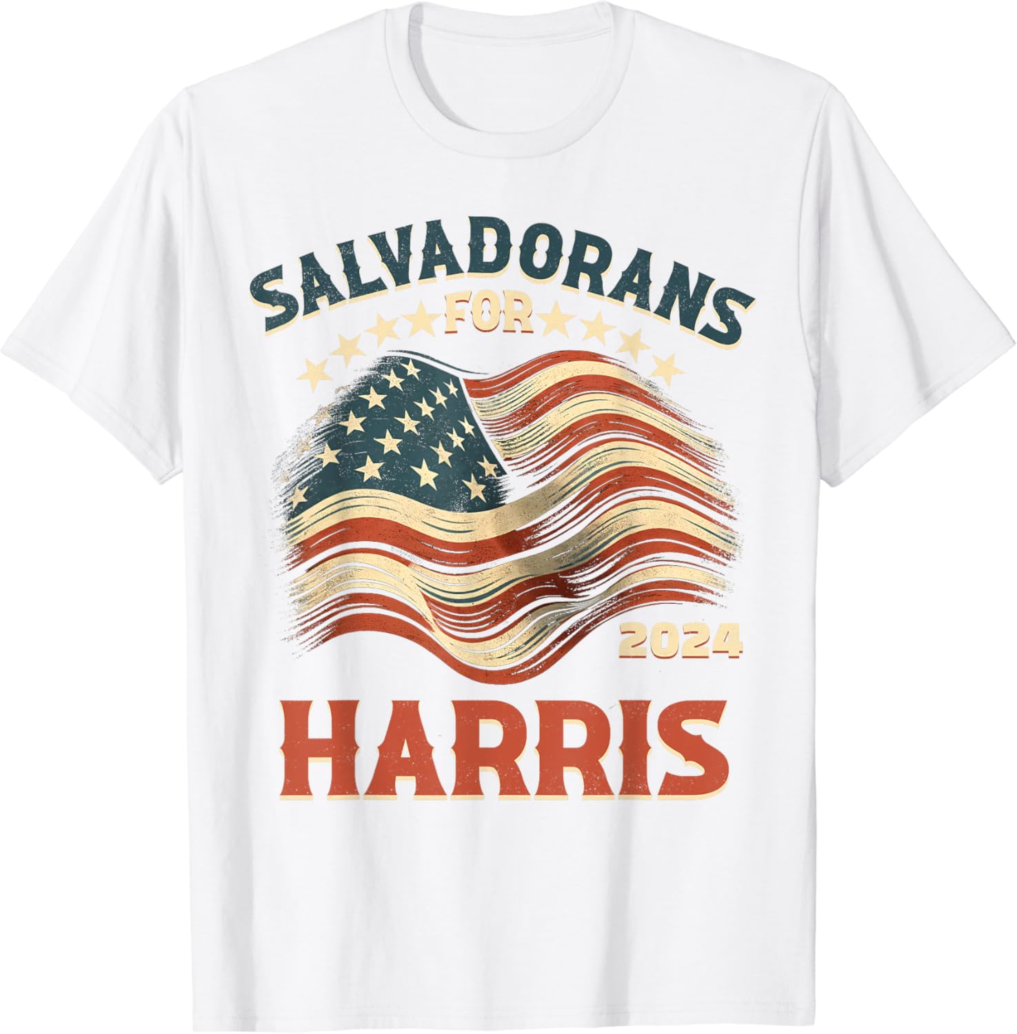 Salvadorans for Harris 2024 usa flag, Hispanic latinos T-Shirt ...