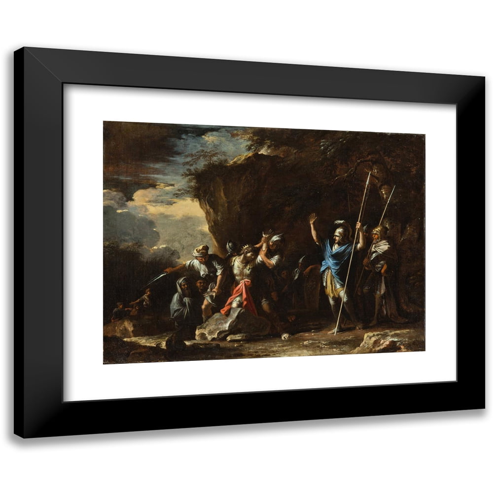 Salvator Rosa 24x19 Black Modern Framed Museum Art Print Titled - Scene ...