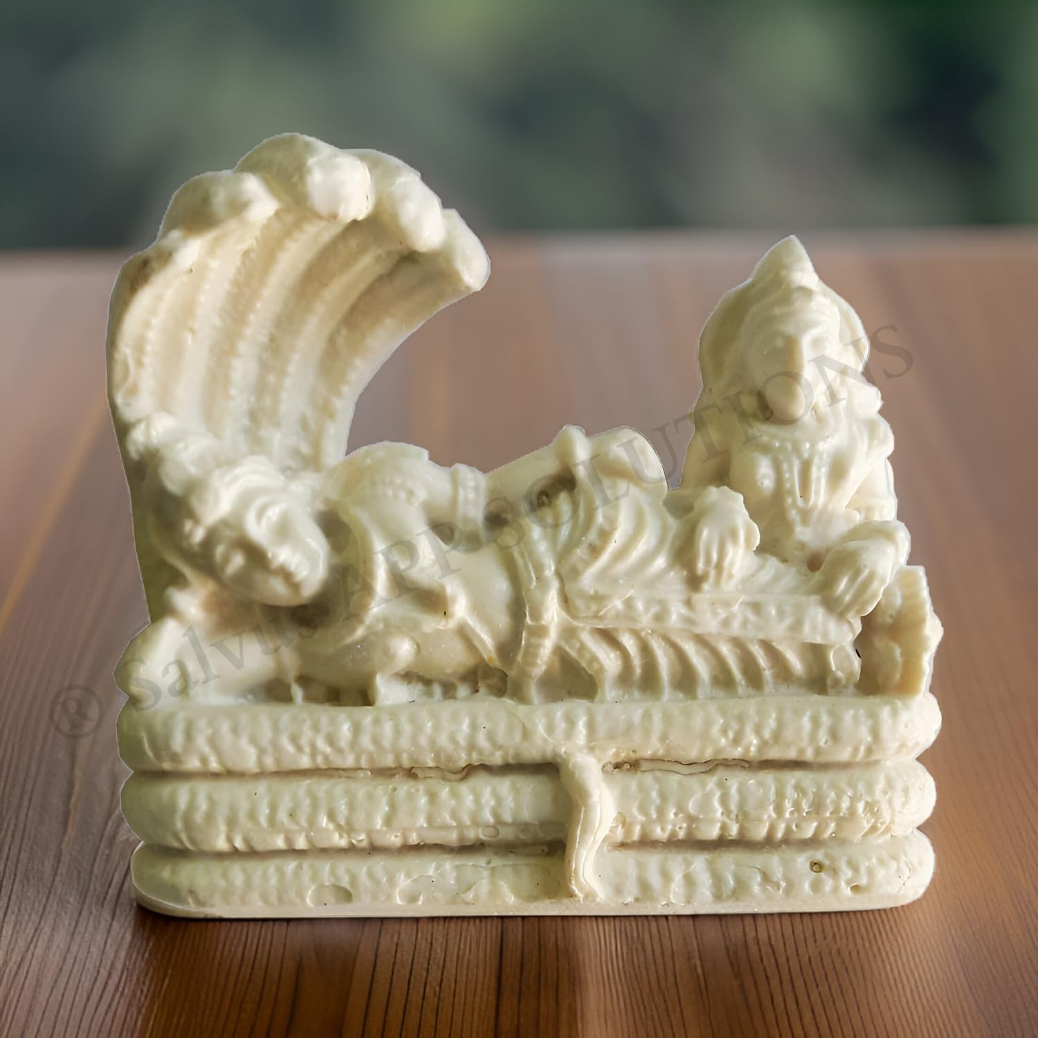 Salvus APP SOLUTIONS Marble Dust Handmade Sheshnaag Vishnu Ji with MATA ...