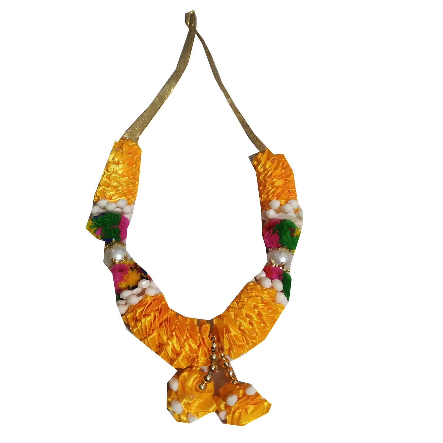 Salvus APP SOLUTIONS Pom Pom PearlMoti Pooja Haar Mala for Idol Elegant ...