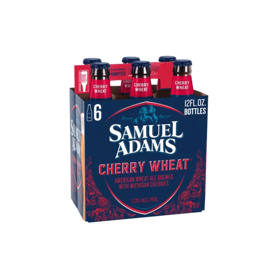 Sam Adams Wheat Cherry Weizens, 12 fl oz 6 Pack Bottle 5.3% ABV ...