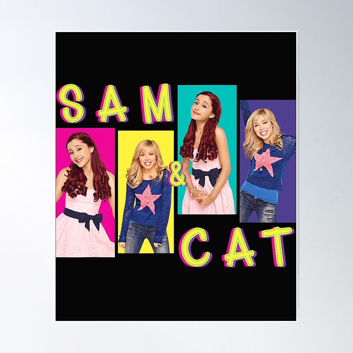 Sam And Cat Poster Wall Art, Modern Wall Decor For Living Room Bedroom, 8x12 UNFRAMED - Walmart.com