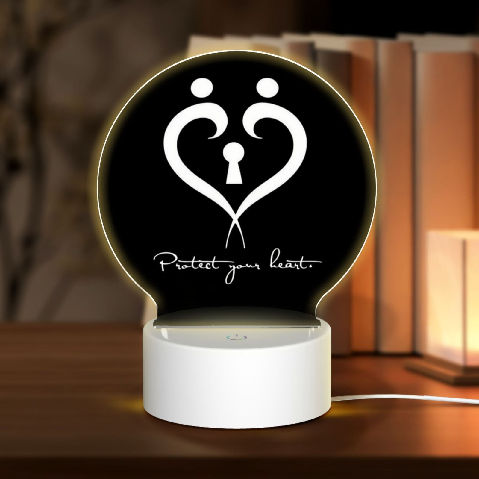 Sam And Colby Anime Round Acrylic Night Light Is Suitable For Rooms ...