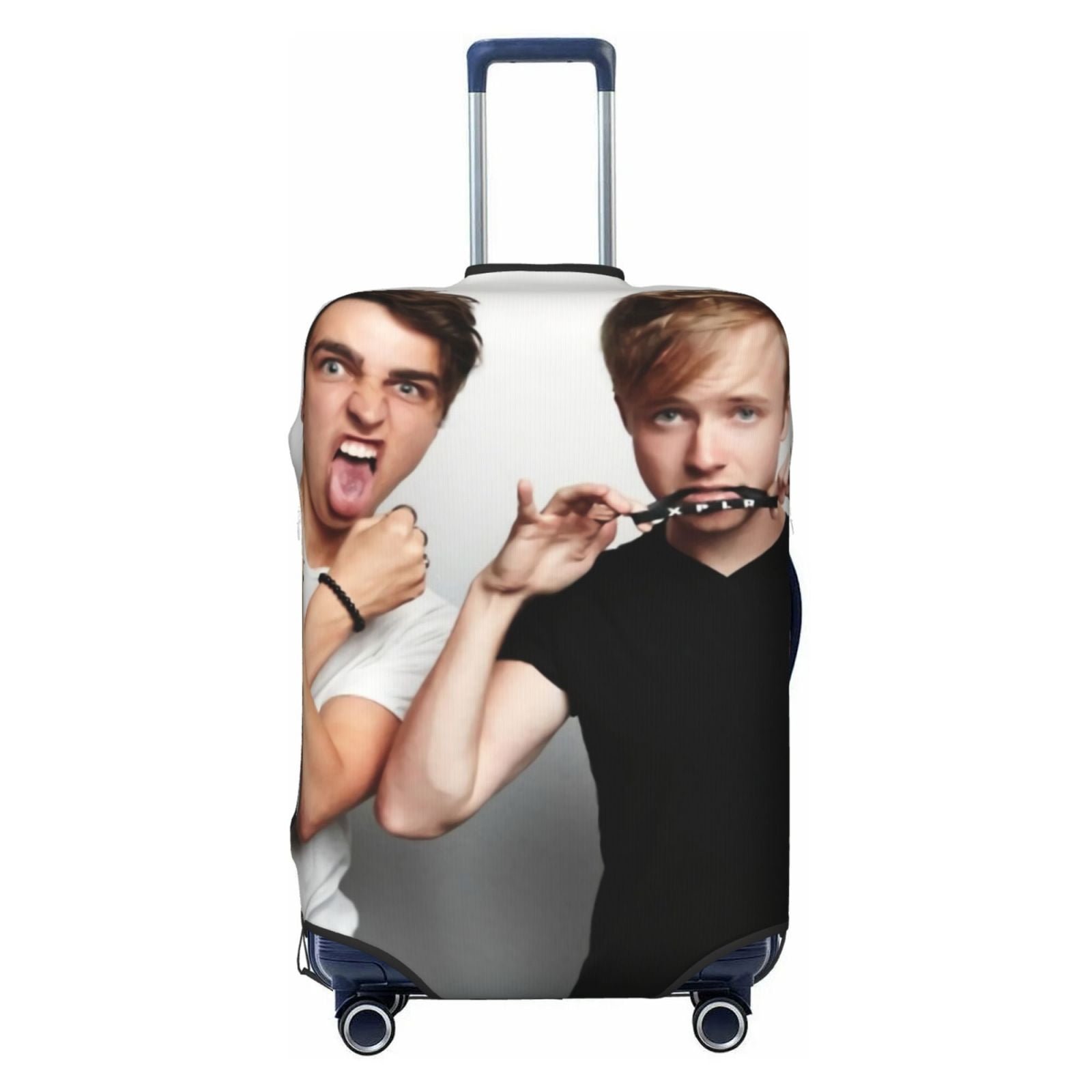 Sam And Colby Luggage Cover Approved Travel Suitcase Protector Elastic ...