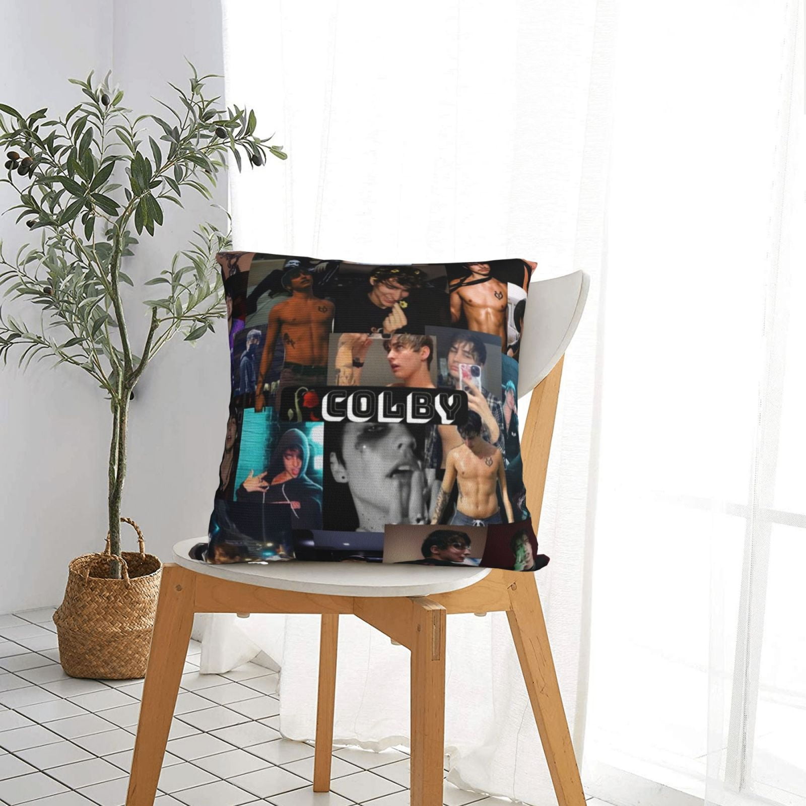 Sam And Colby Throw Pillow Band Covers Decorative Pillowcase Square ...
