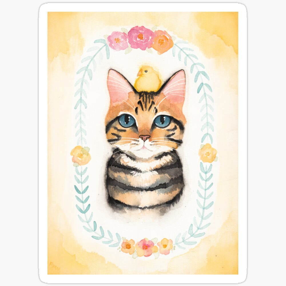 Sam And His Easter Chick Sticker Phone Decal Water Bottle Stickers Car ...