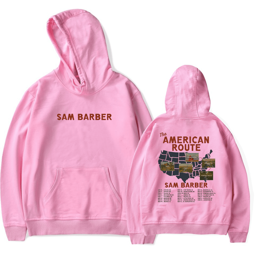 Sam Barber Merch American Route Tour 2026 Hoodie Long Sleeve Fan Merch ...