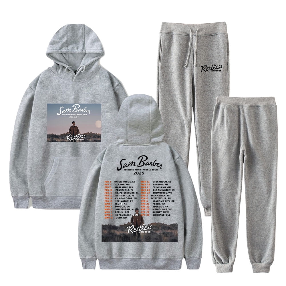 Sam Barber Merch Restless Mind Tour hoodies suits pocket drawstring ...