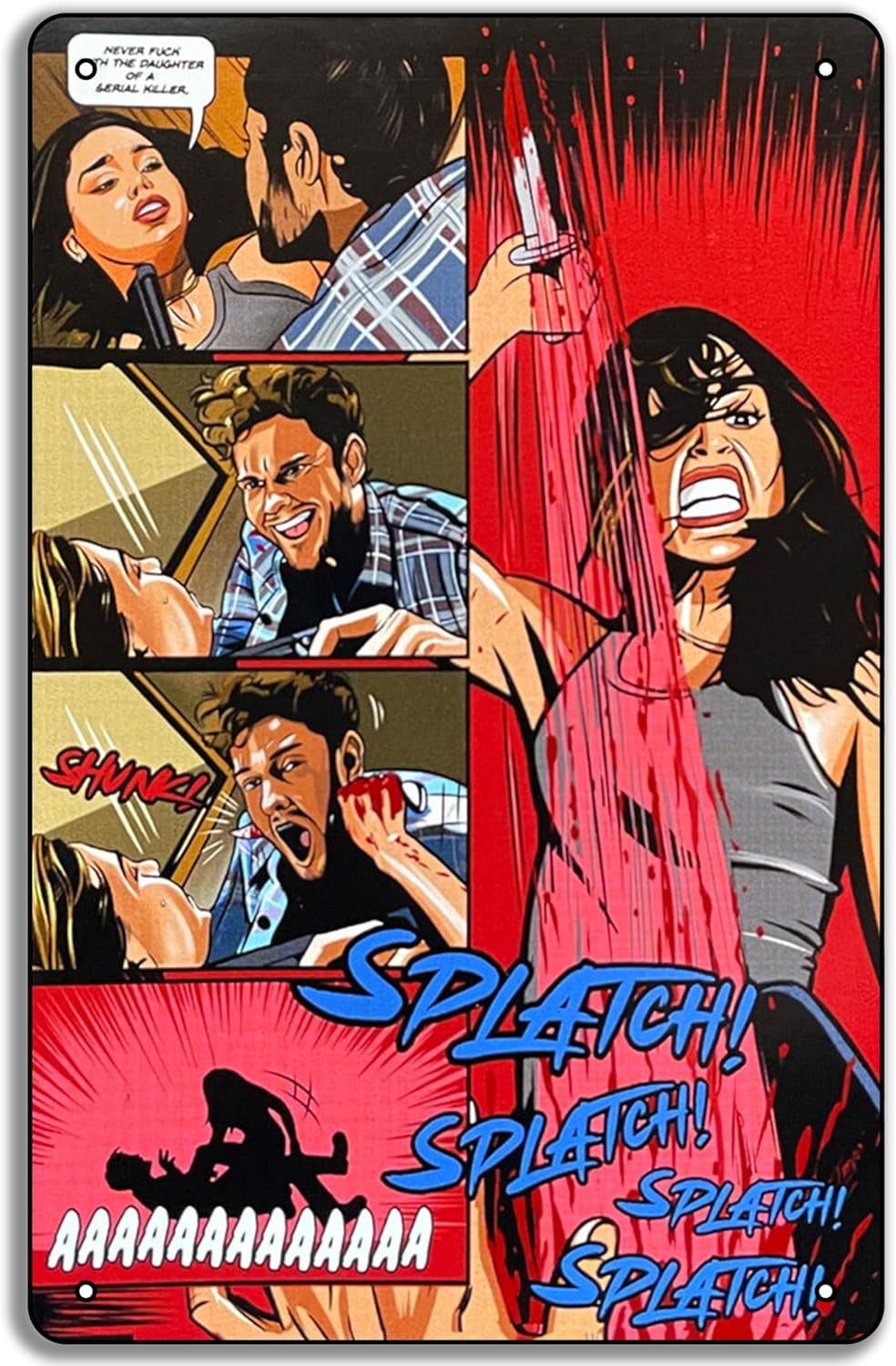 Sam Carpenter Stab Attack "Scream 5" Movie Comic Print Metal Tin Sign ...