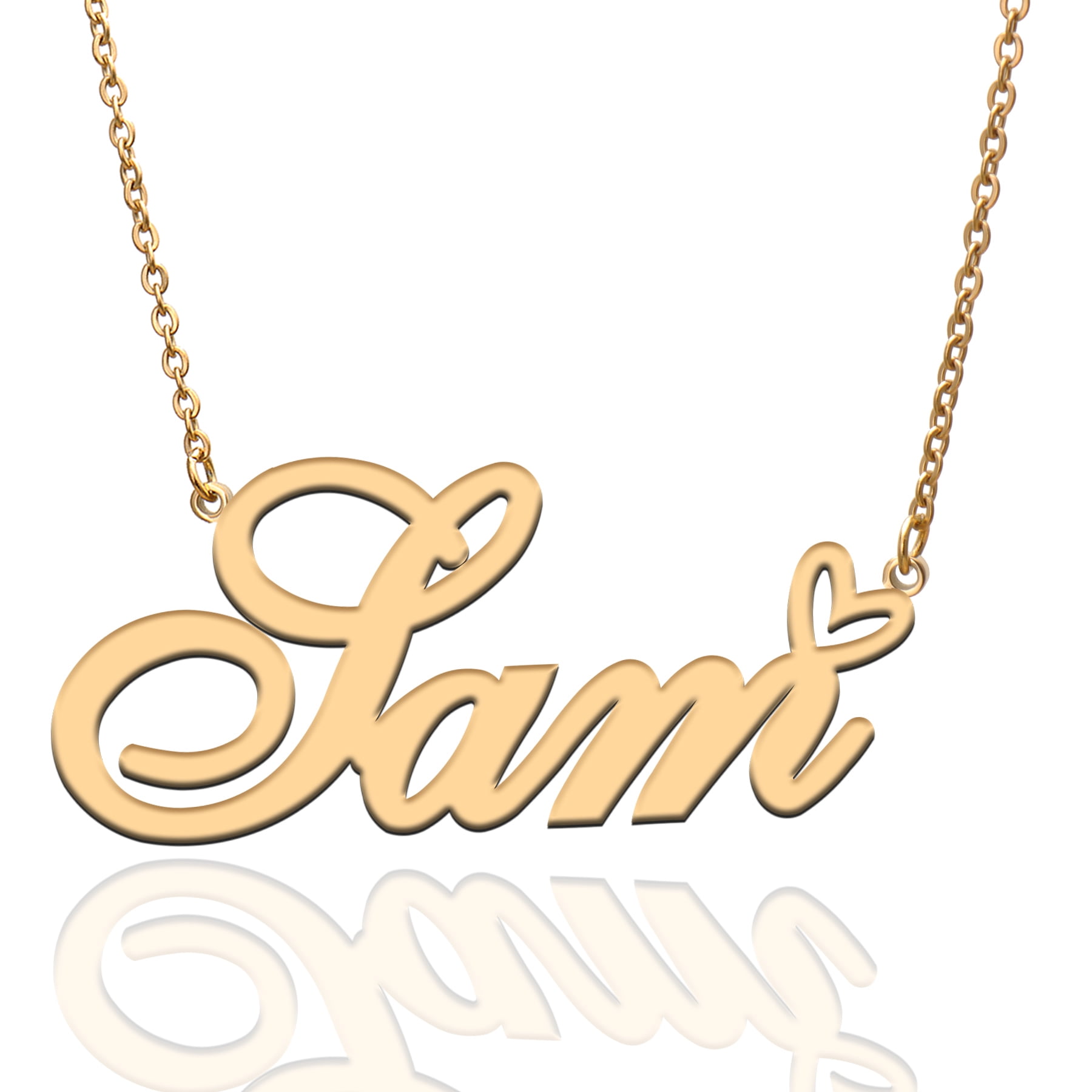 Sam Custom Name Necklace Customized Personalized Plated Name Necklace ...