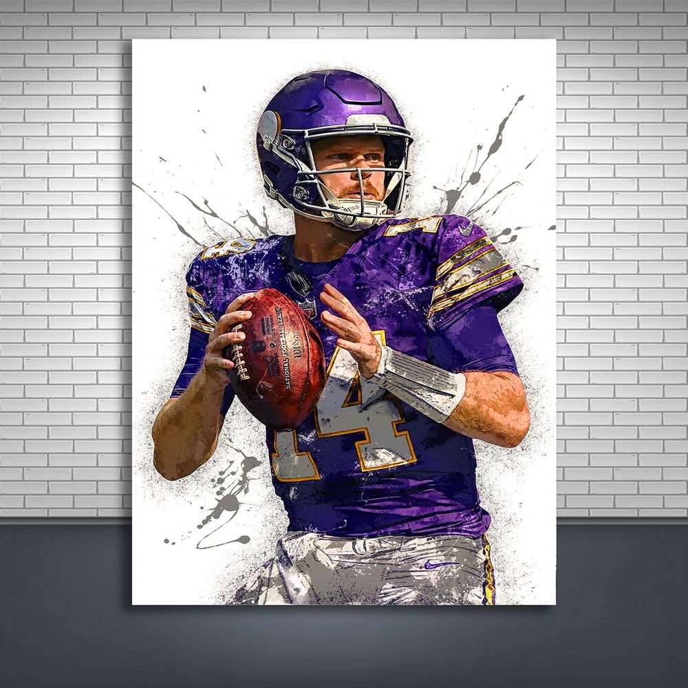 Sam Darnold Poster, Minnesota football team, sport poster, Man Cave ...
