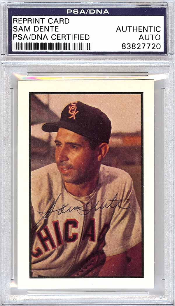 Sam Dente Autographed 1953 Bowman Reprint Card #137 Chicago White Sox ...