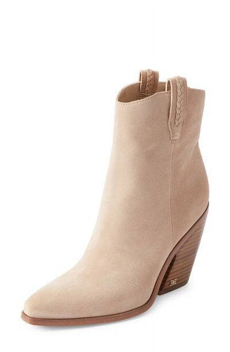 Sam Edelman Agnes Sesame Stacked Heel Pointed Toe Pull On Ankle Western ...
