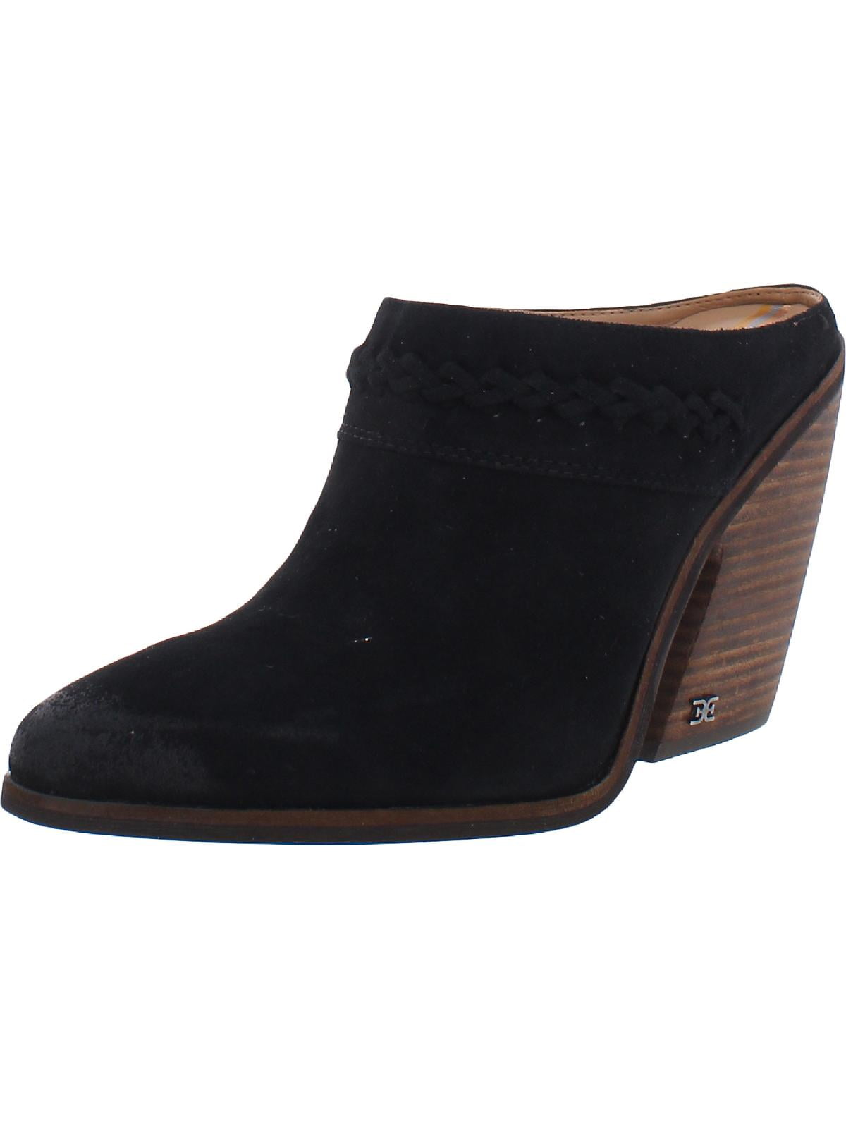 Sam Edelman Alison Desert Olive Pointed Toe Slip On Stacked Heel ...