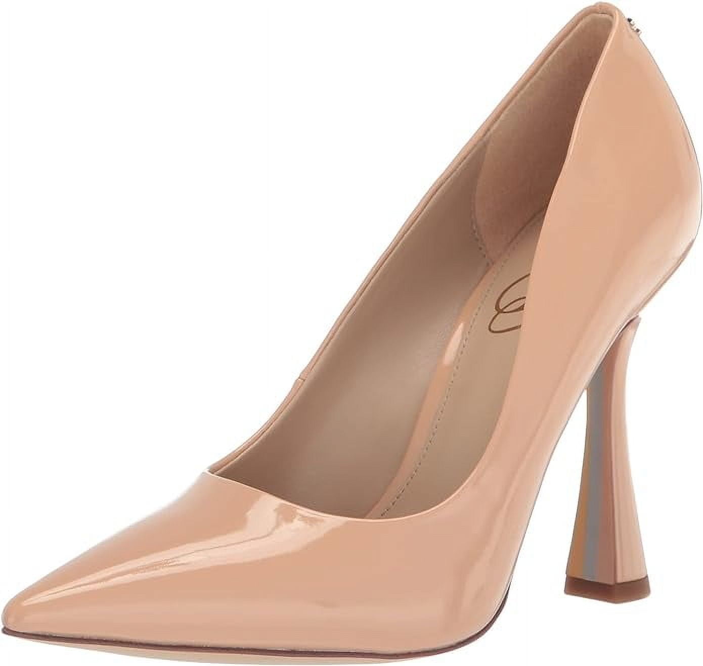 Sam Edelman Antonia Beige Blush Pointed Toe Slip On Spool Heel Fashion ...