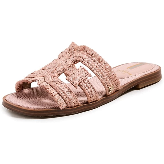 Sam Edelman Bay Slide Mule Shoe, Open-Toe Leather Sandals in Clay Pink ...