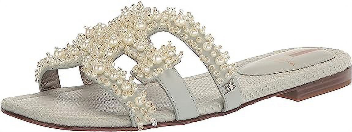 Sam Edelman Bay Slides, Dusty Sage Perla Leather Flats Sandals, Open ...