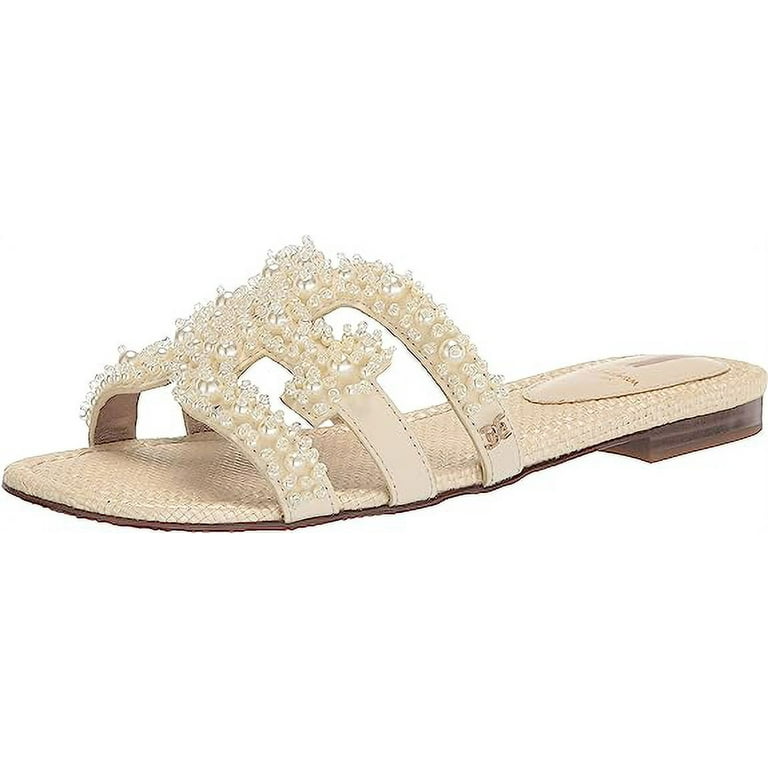 Sam Edelman Bay Women's Sandals & Flip Flops Ivory Pearl Size 6 M