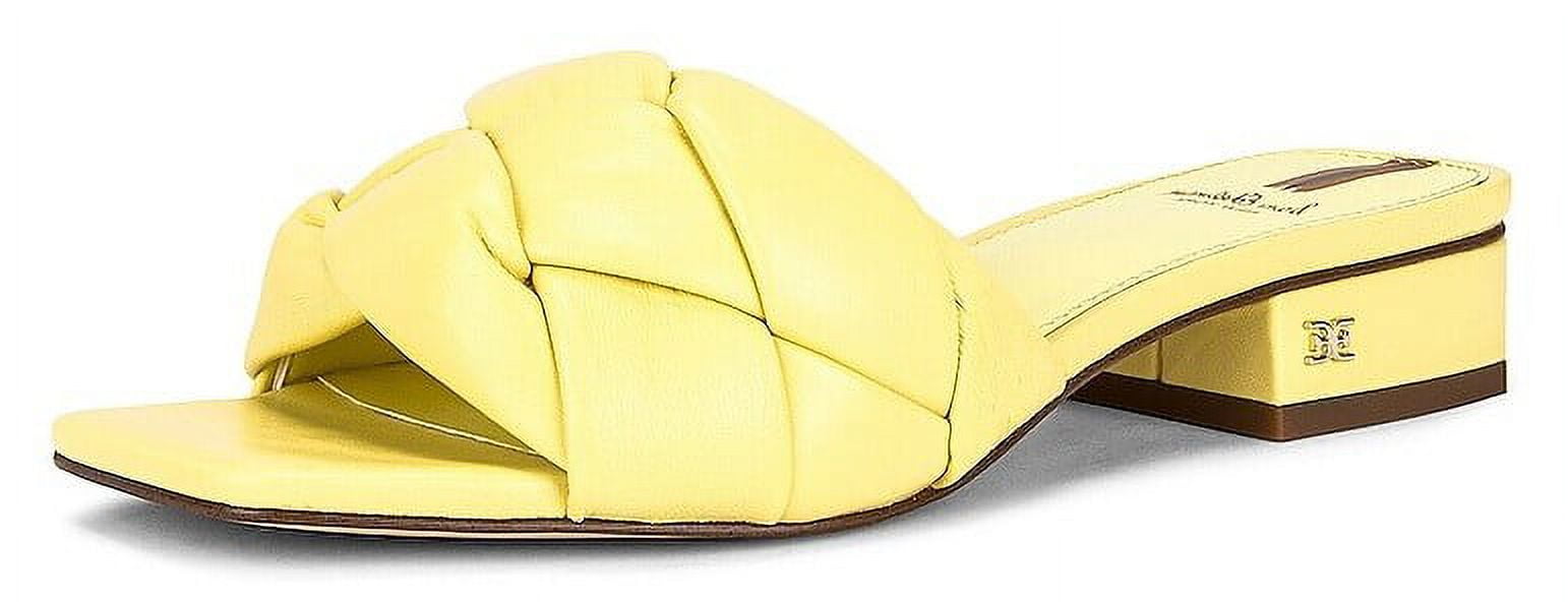 Sam Edelman Dawson Butter Yellow Block Heel Slip On Woven Fashion ...