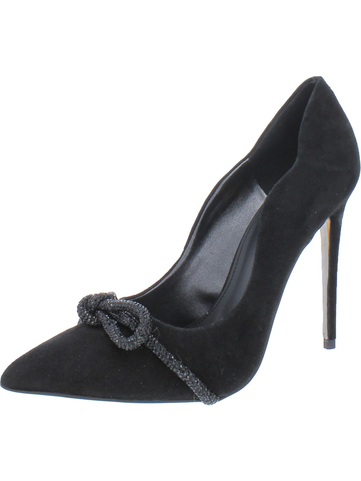 Sam Edelman Deela Black Pointed Toe Slip On Stiletto Heel Pumps, Suede ...