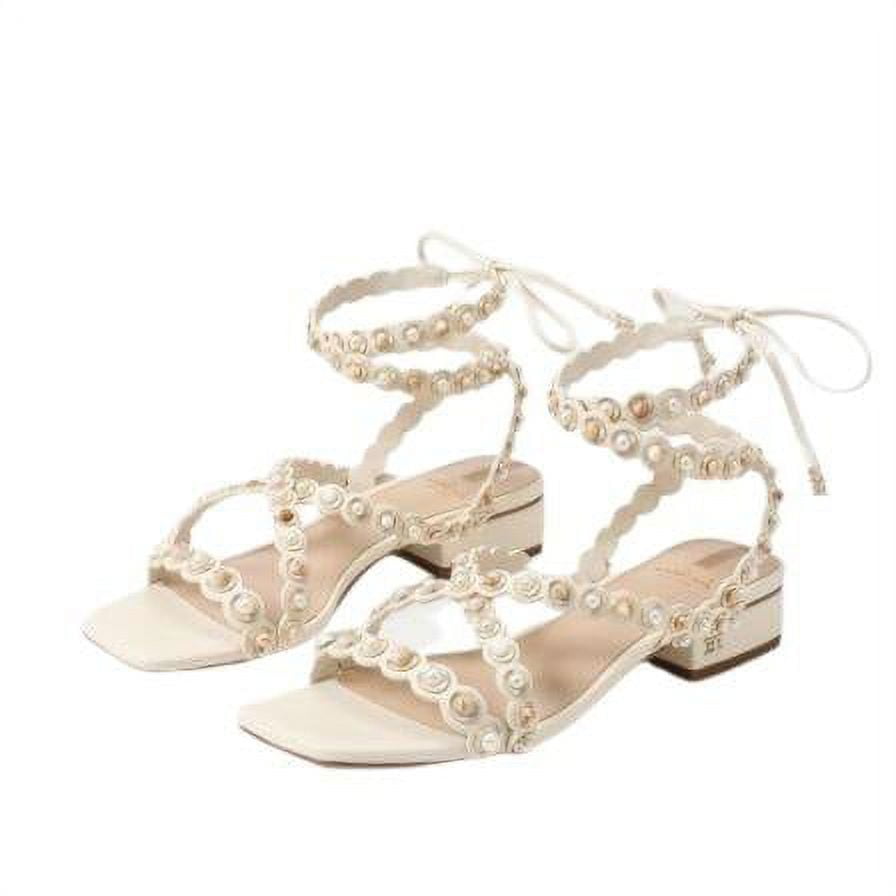 Sam Edelman Delphine Modern Ivory Strappy Squared Open Toe Ankle Strap ...