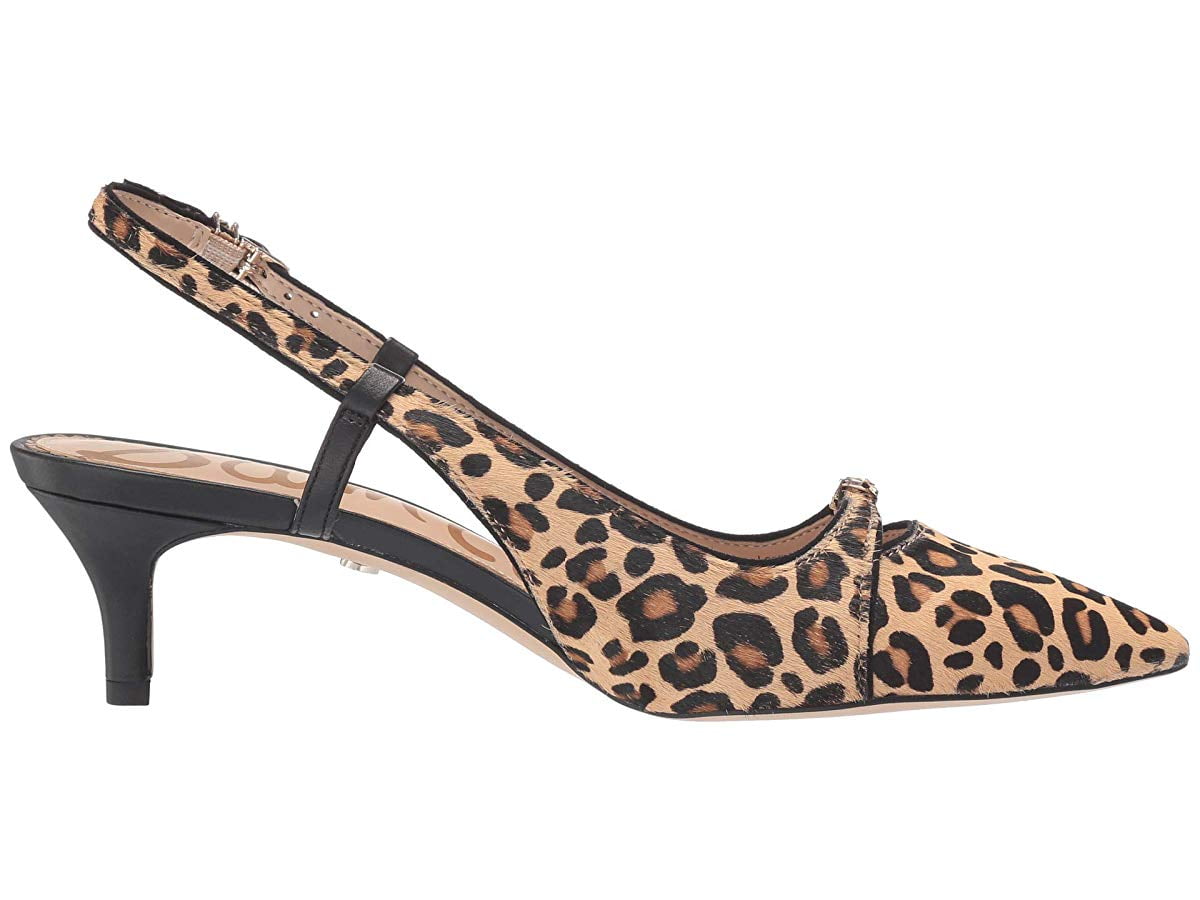 Sam Edelman Denia New Nude/Black Baby Leopard Brahma Hair/Butter Nappa ...