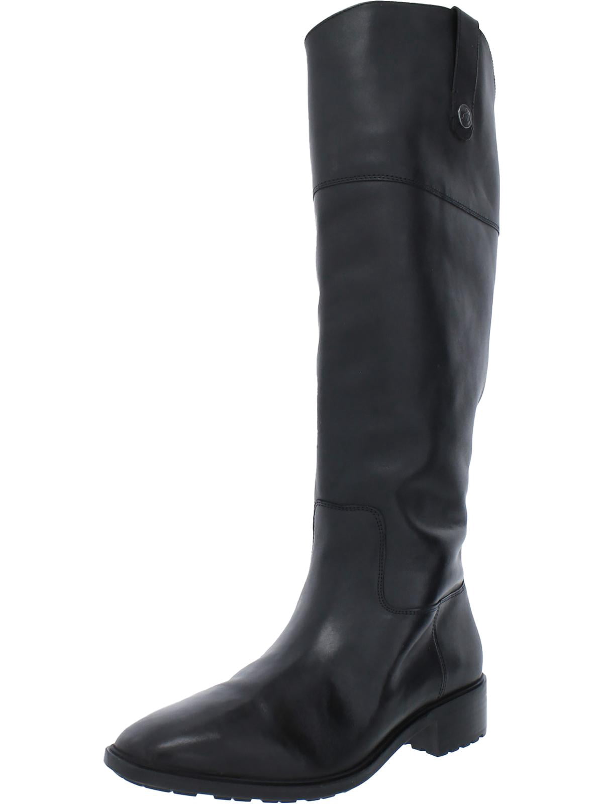 Sam Edelman Drina Ath Black Almond Toe Chunky Heel Knee High Classic ...