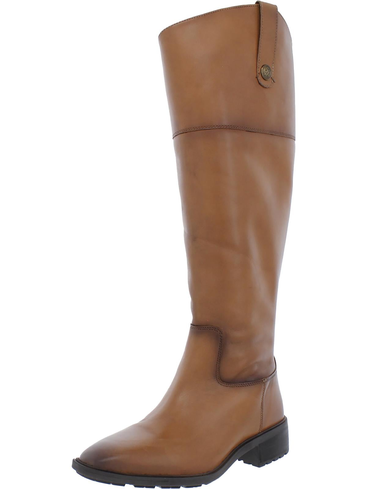 Sam Edelman Drina Ath New Whisky Almond Toe Knee High Riding Boots Wide Calf (WHISKEY WIDE SHAFT ...