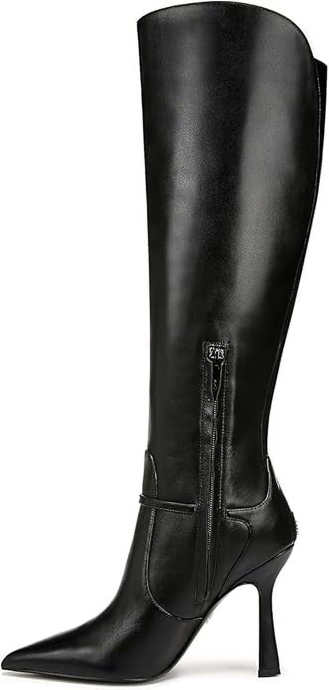 Sam Edelman Women's Elia Pointed Toe Knee High Boot Black Leather 10M ...