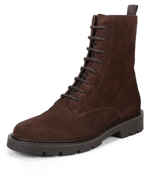 Sam Edelman Elliott Chocolate Brown Rounded Toe Combat Boot Lug Sole ...
