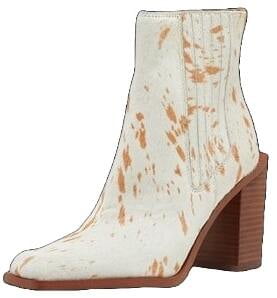 Sam Edelman Emalia Natural/Ivory Block Heel Pointed Toe Pull On Ankle ...