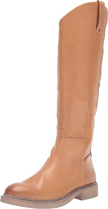 Sam Edelman Fable Cashew Leather Zipper Block Heel Round Toe Knee High ...