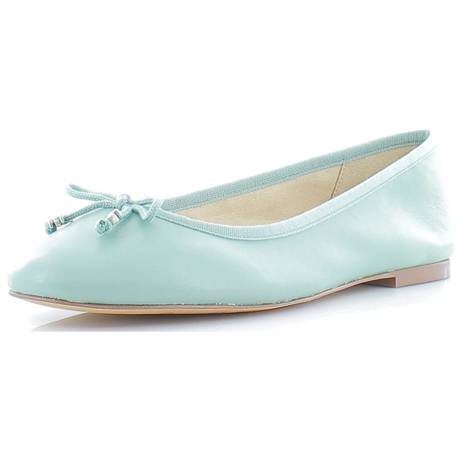 Sam Edelman Felicia Tide Blue Luxe Slip On Rounded Toe Flexible Ballet Flats (Tide Blue Luxe, 9 ...
