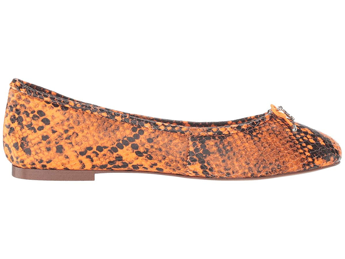 Sam Edelman Felicia Neon Orange Slip-On Rounded Toe Flexible Ballet ...