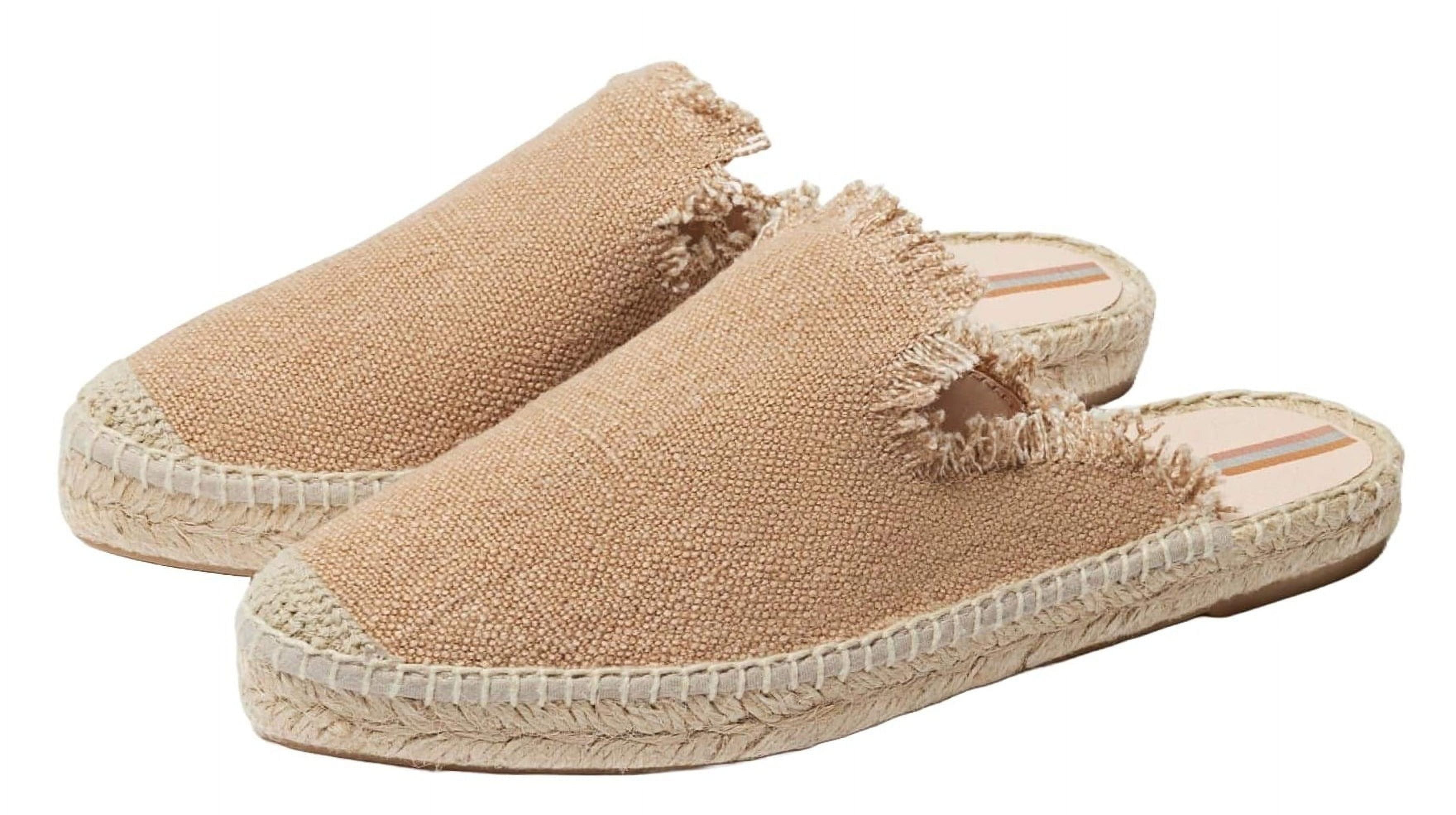 Sam Edelman Fernanda Walnut Raffia Cap Toe Slip On Flats Clogs Mules ...