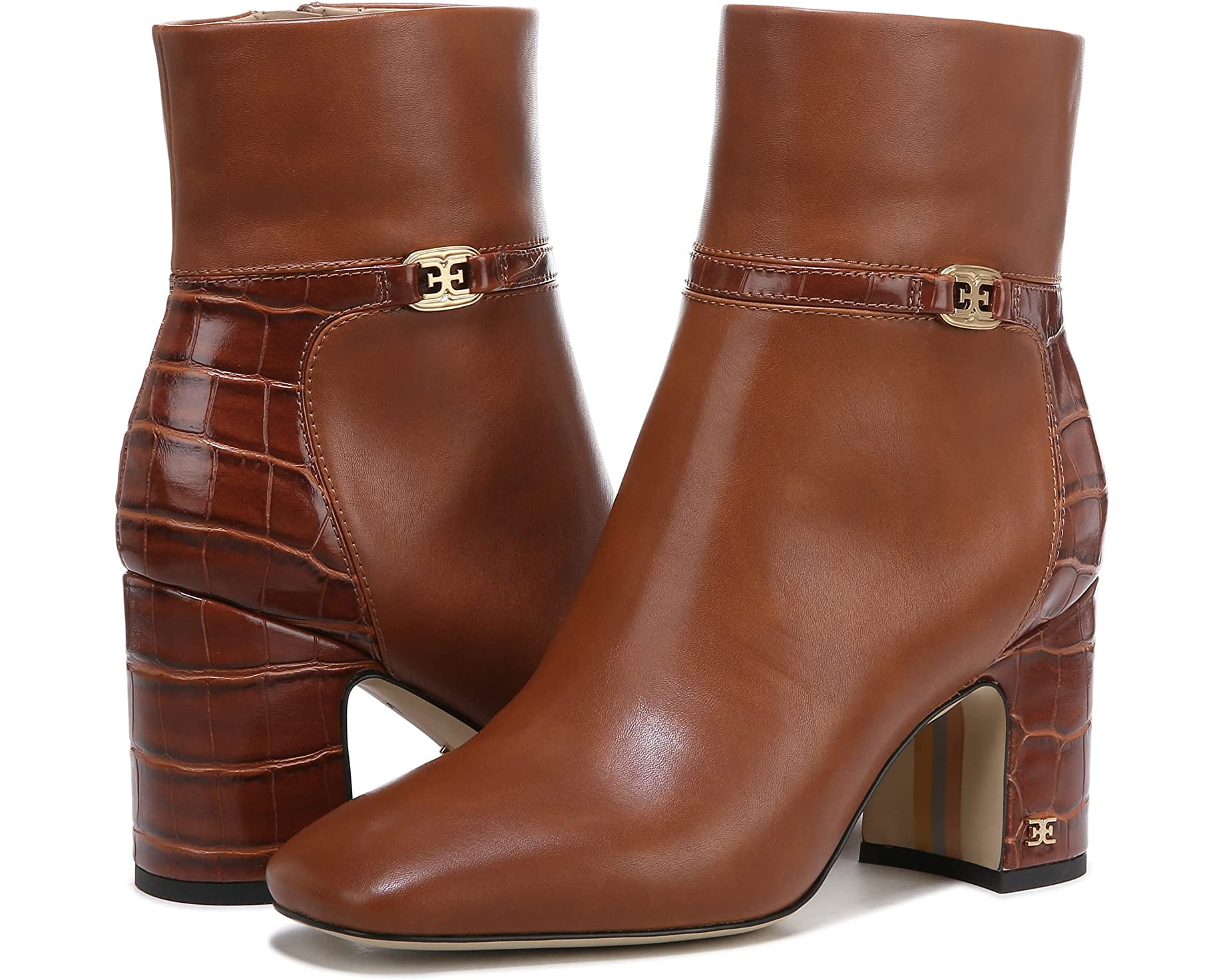 Sam Edelman Women's Florah Fashion Boots Curry Brown/Chai Cream 7.5M ...